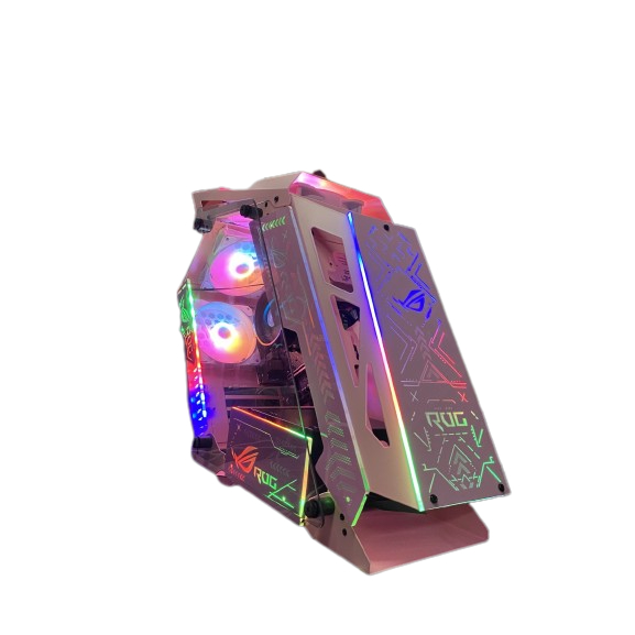 Case Cyborg Robot Tempered Glass with Panel Lights [FANS, REMOTE AND ...