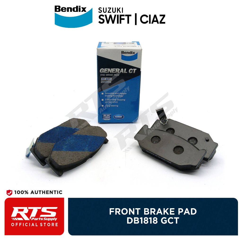 Bendix Front Brake Pad Suzuki Swift / Ciaz DB1818 GCT | Shopee Philippines