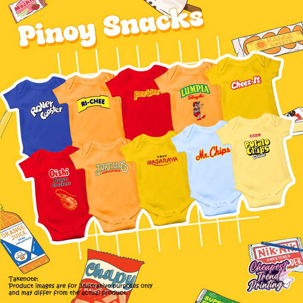 Pinoy Classic Snack Baby Onesie Customize | Shopee Philippines