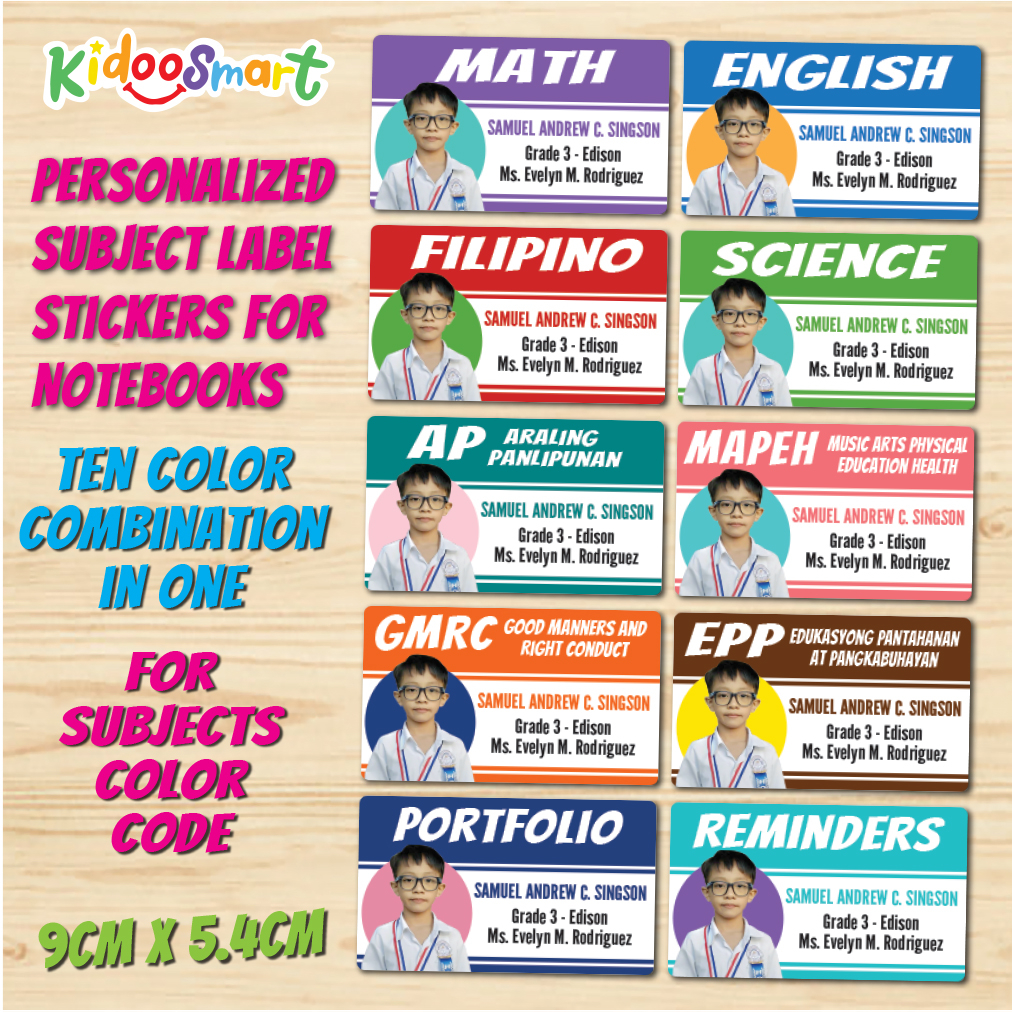 Personalized Subjects Label Stickers for Notebooks | Shopee Philippines