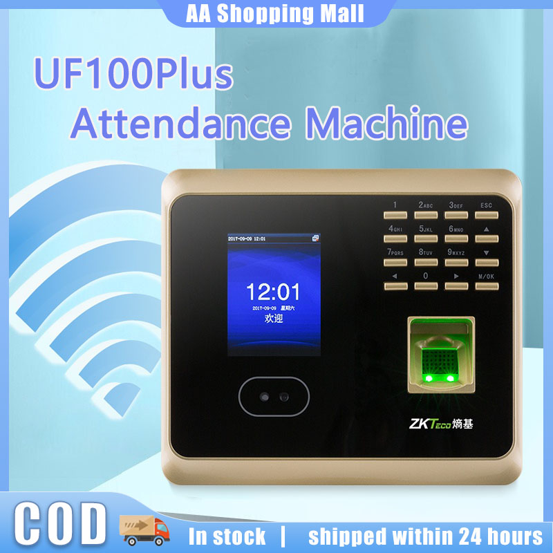 ZK UF100 Biometric Fingerprint Time Attendance System Time Cards Face ...