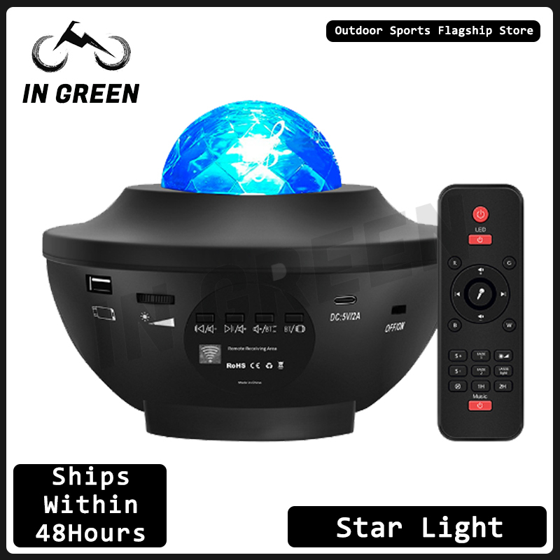 Star Projector Night Light Galaxy Starry Projector With Music Bluetooth ...