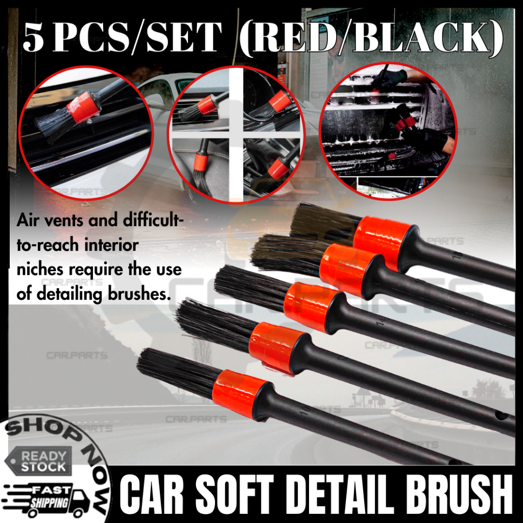 CP 5PCS/SET (SOFT) Car Wash Detailing Brush interior Cleaning Tool ...