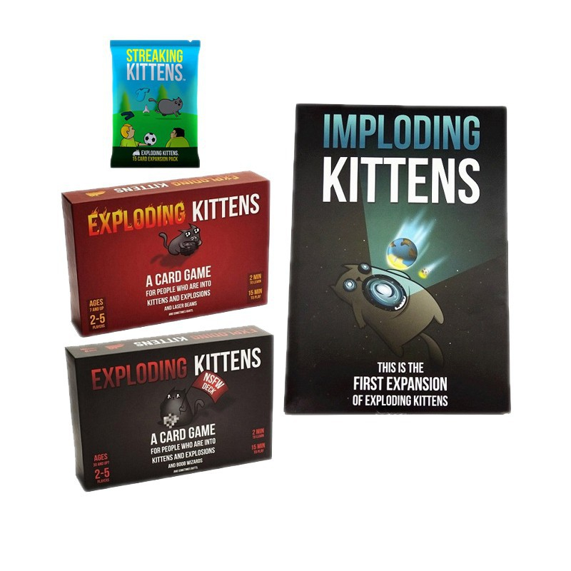 Promo⚡ Classic Kittens Card Games and Expansions : Streaking , Barking, Imploding | Shopee ...