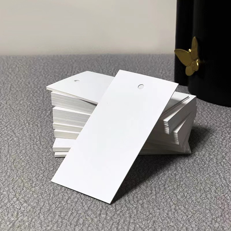 Blank Hang Tag Card Plain White Tag Price Paper Label for Labeling, Pricing, Tagging 100PCS ...