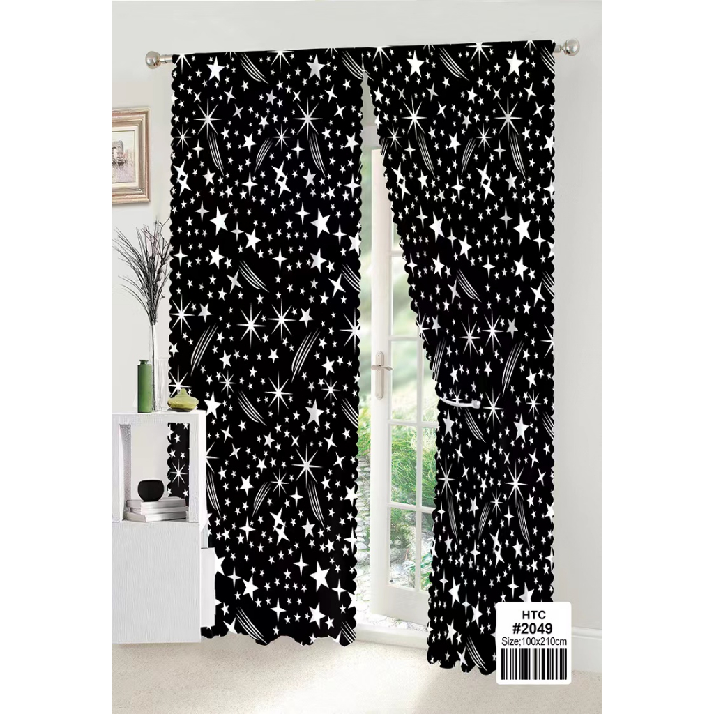 enxy 5D Flower curtain for window or door home decoration 1pc (Size ...