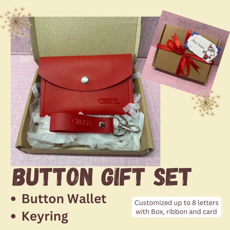 Button Wallet Gift Set- Personalized | Shopee Philippines