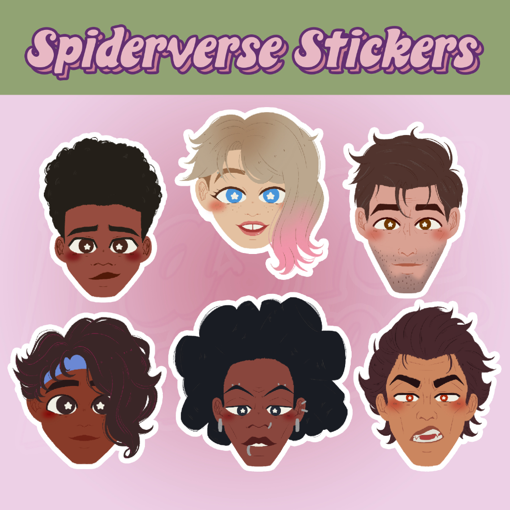 Spiderverse Character Vinyl Stickers | Shopee Philippines