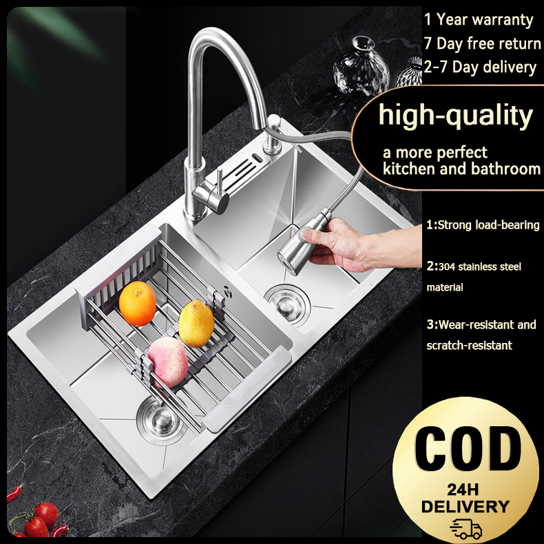 Kitchen sink 304 stainless steel 2.2MM thickened material kitchen ...
