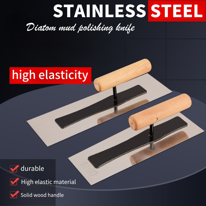 1Pcs Stainless Steel Professional Bricklaying Trowel Cement Scraper Mud ...