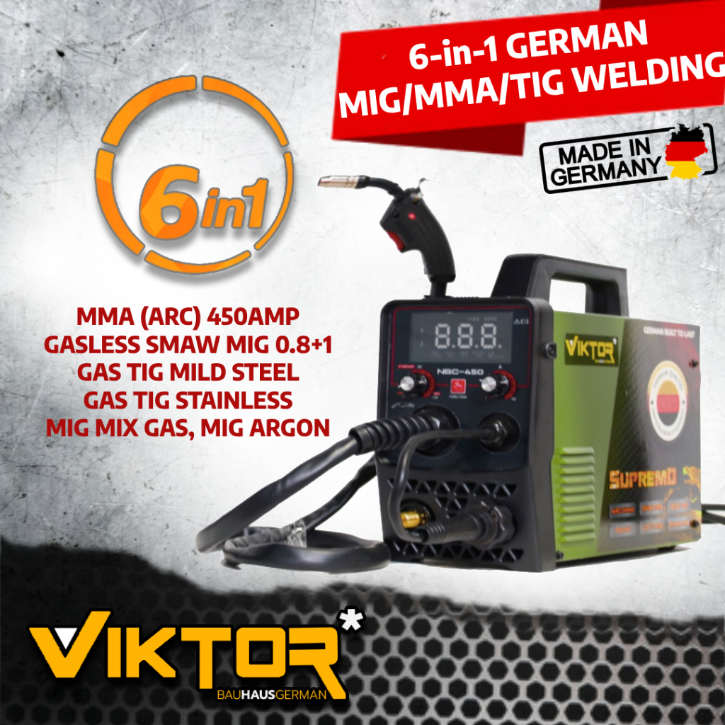 6-in-1 GERMANY IGBT Welding Machine Inverter with Accs. SUPREMO 450A ...