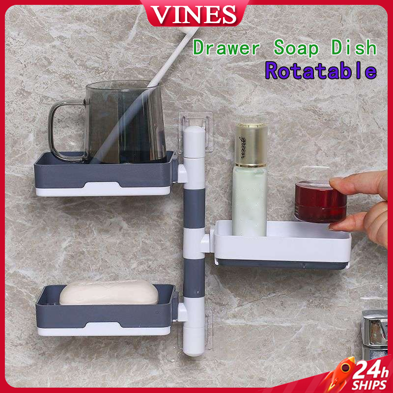 Soap Holder Wall Mounted Three Layer Soap Organizer Soap Case Soap Dish ...