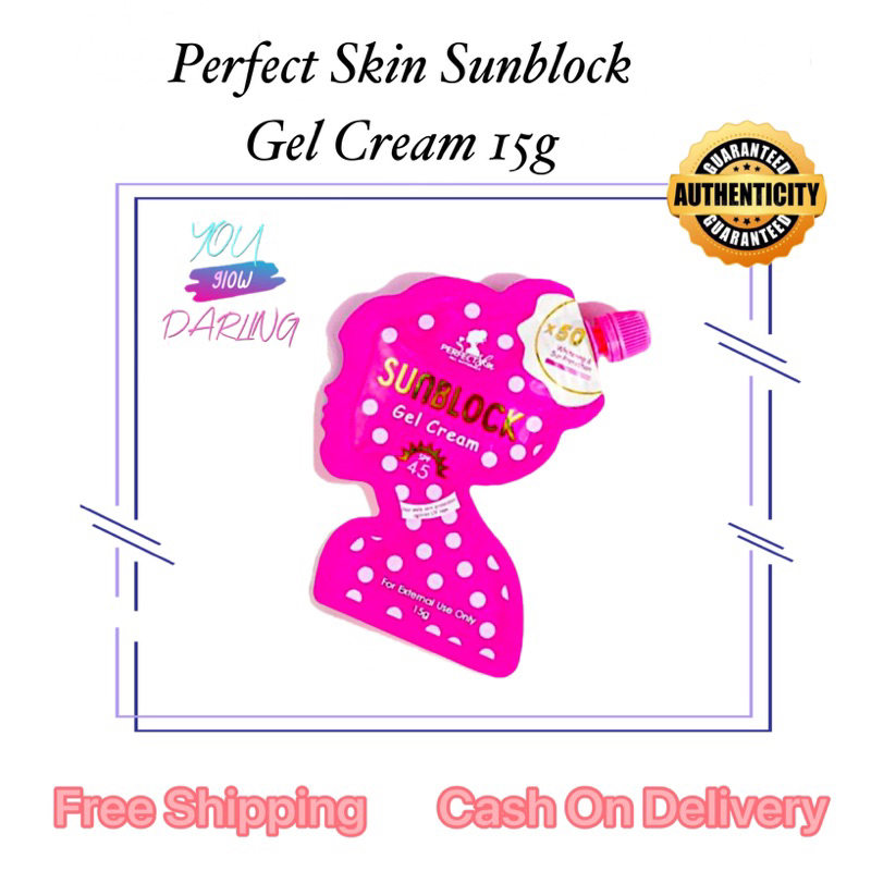 AUTHENTIC Perfect Skin Sunblock Gel Cream 15g SPF45+ | Shopee Philippines