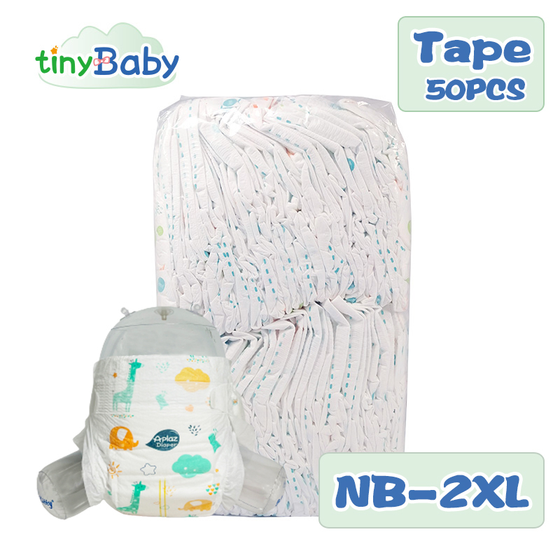 Tiny Baby Diapers Korean Diaper Tape 50pcs Pants Diaper NB-XXXXL ...