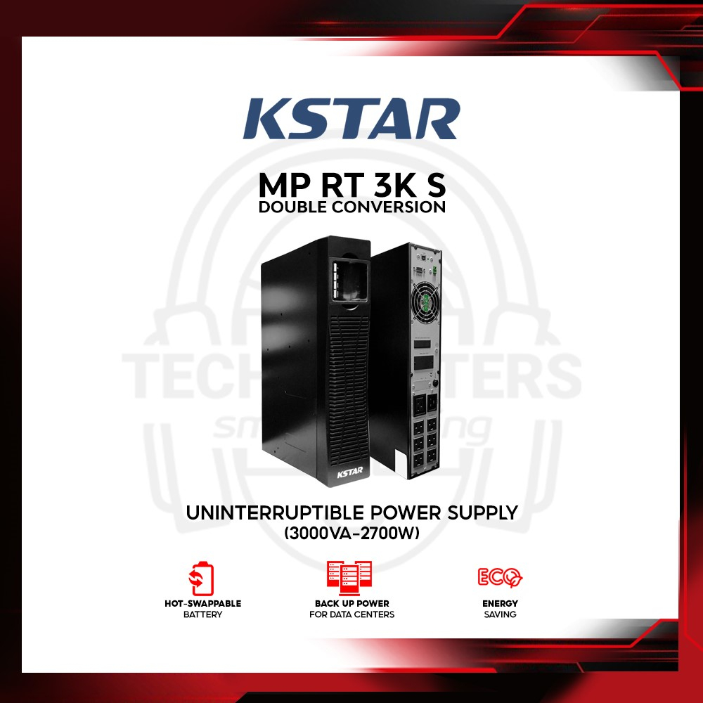 KStar On-line UPS 3000VA-2700W Uninterruptible Power Supply, MP RT 3k S, Double Conversion ...