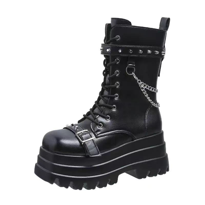 Autumn Winte Punk Halloween Witch Cosplay Platform High Wedges Heels ...