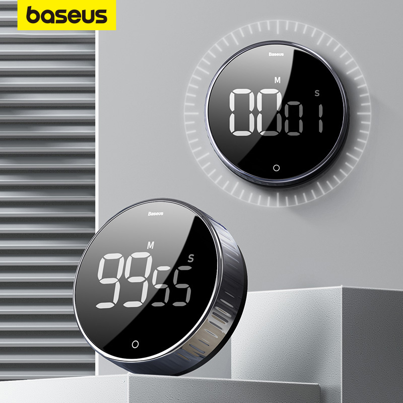 Baseus Magnetic Kitchen Timer Digital Timer Manual Countdown Alarm ...