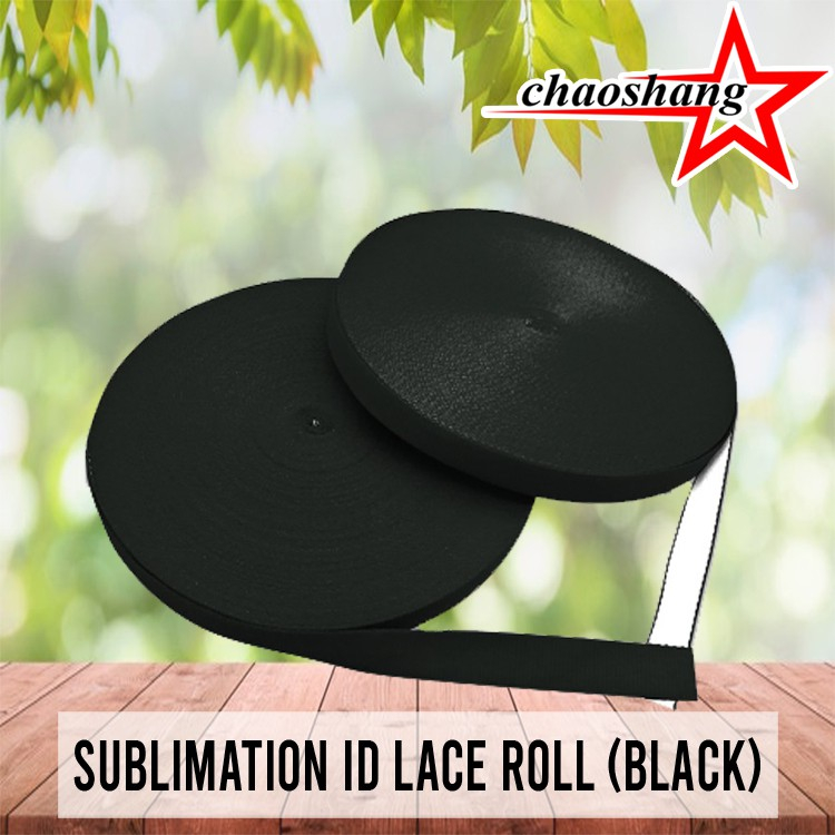 SUBLIMATION ID LACE BLACK AND WHITE MATTE 1 3/4 INCHES (50YARD ROLL ...