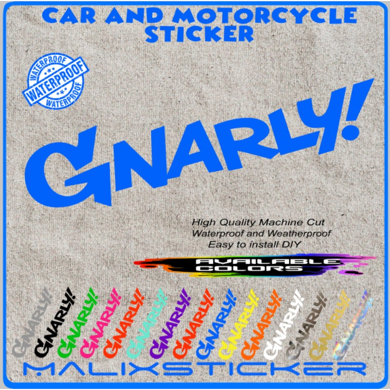 Gnarly sticker vinyl waterproof | Shopee Philippines