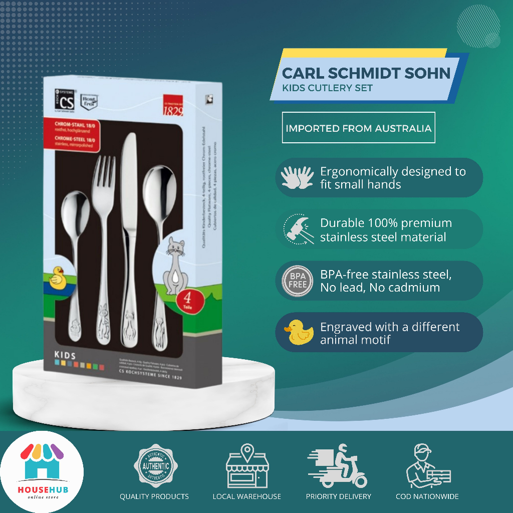Carl Schmidt Sohn Stainless Steel Kids Cutlery (4pc Set) | Shopee Philippines