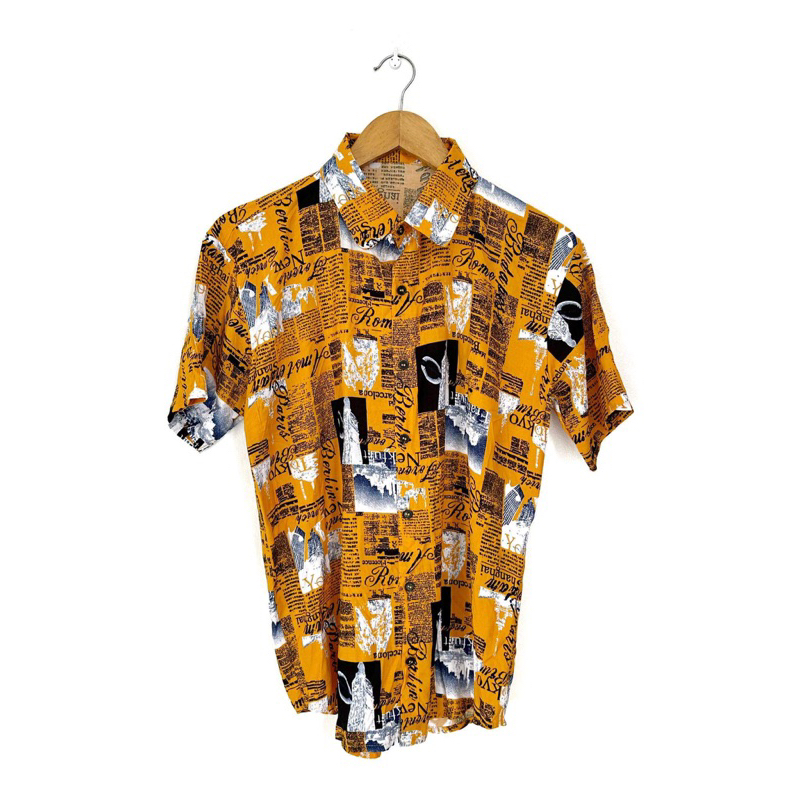 Button down Polo Regular Collar ASSORTED PRINTS Unisex Mens Floral ...