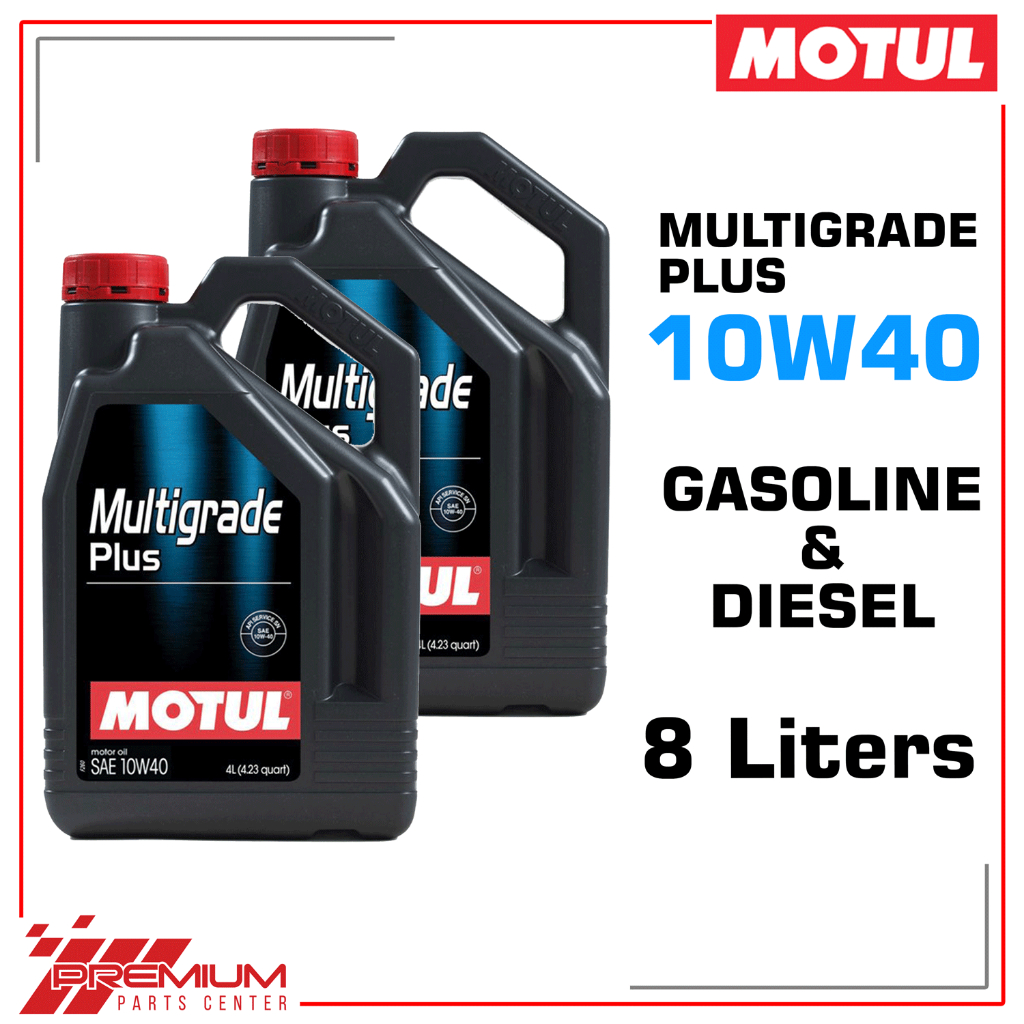 MOTUL 10W40 MULTIGRADE PLUS Gasoline Engine Oil 8 Liters | Shopee ...