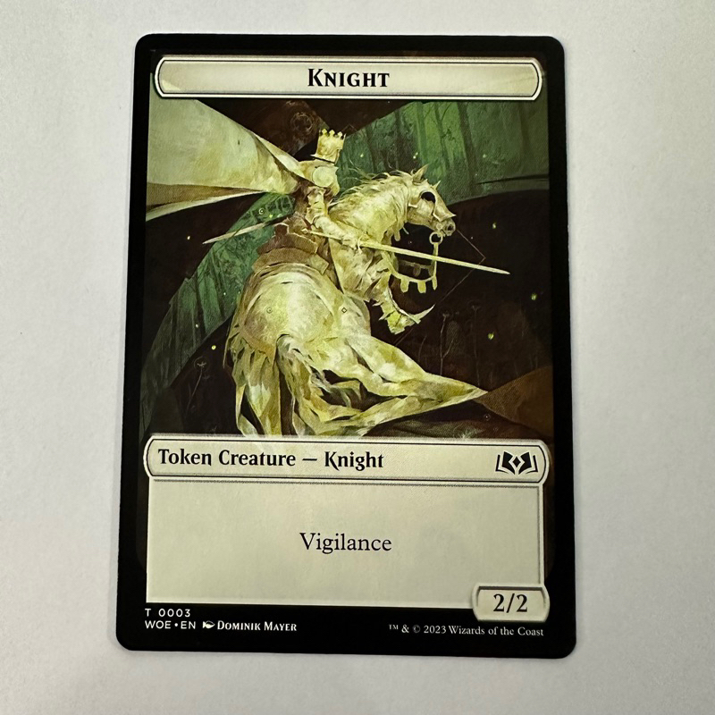KNIGHT TOKEN | WOE | MOM | CLB | THRONE OF ELDRAINE | WHITE | MTG MAGIC ...