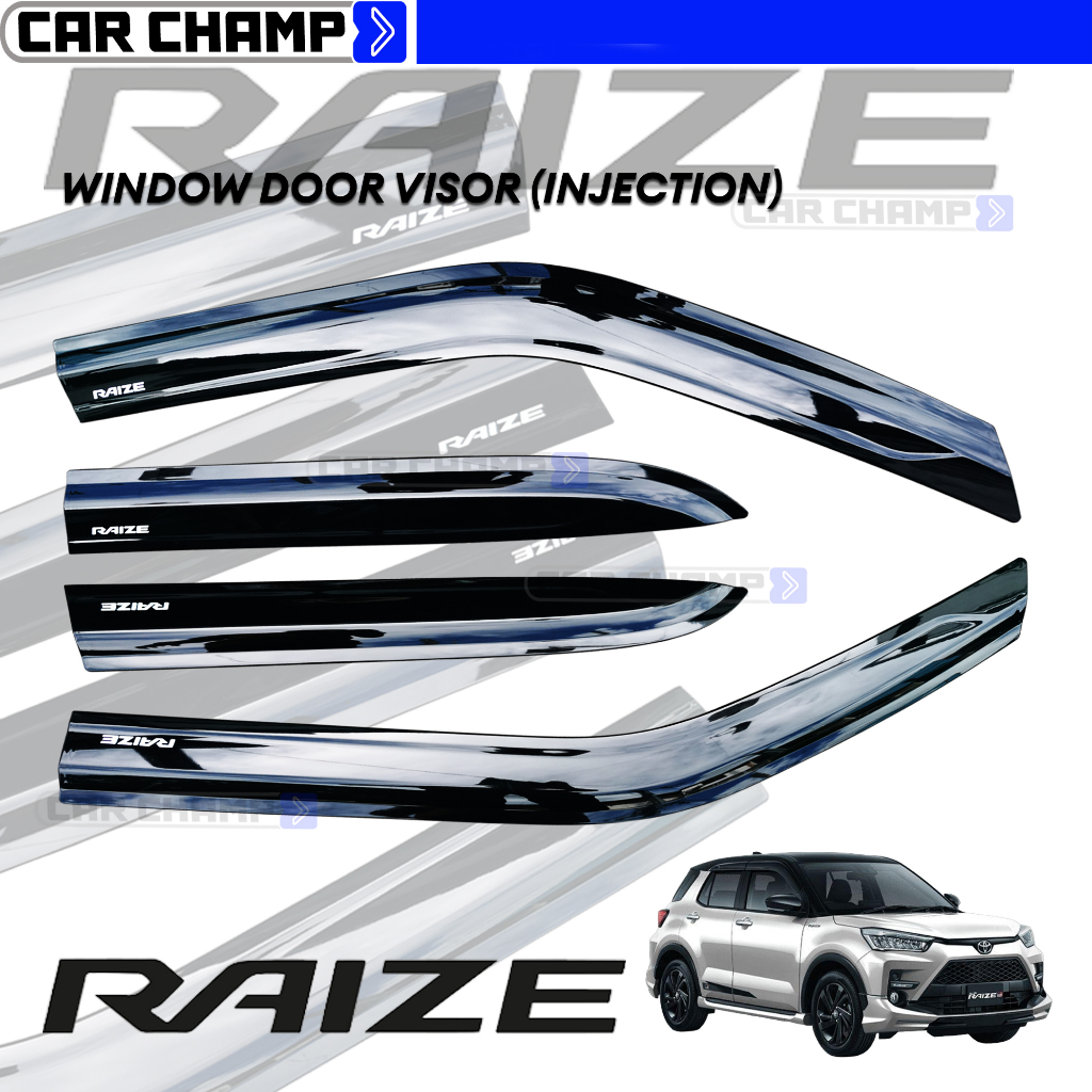 Toyota Raize 2022 to 2025 OEM / INJECTION TYPE Window Door Rain Visor ...
