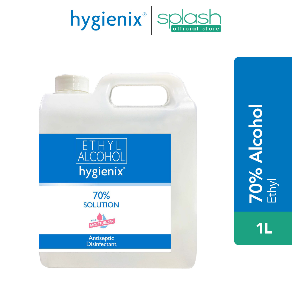 Hygienix 70% Ethyl Alcohol Solution with Moisturizer AntiBacterial 1 ...