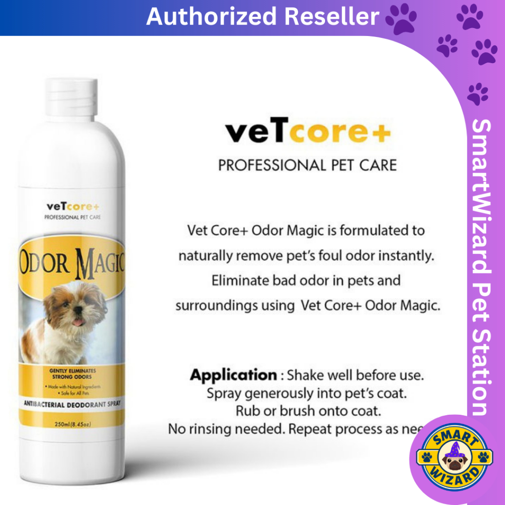 VeTcore+ Odor Magic 250ml (Antibacterial Dog Deodorant Spray) | Shopee ...