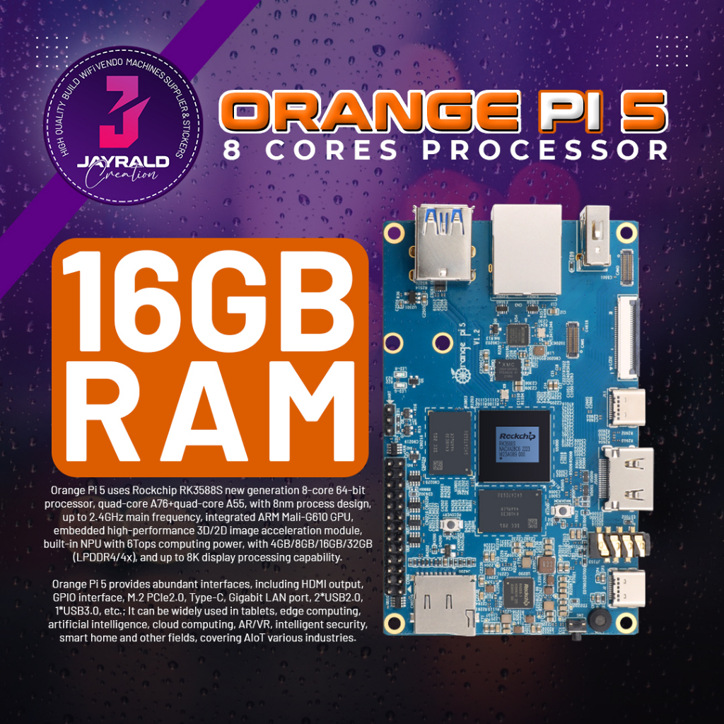 ORANGE PI 5 Octa-core Processor with 4GB/8GB/16GB RAM | Shopee Philippines