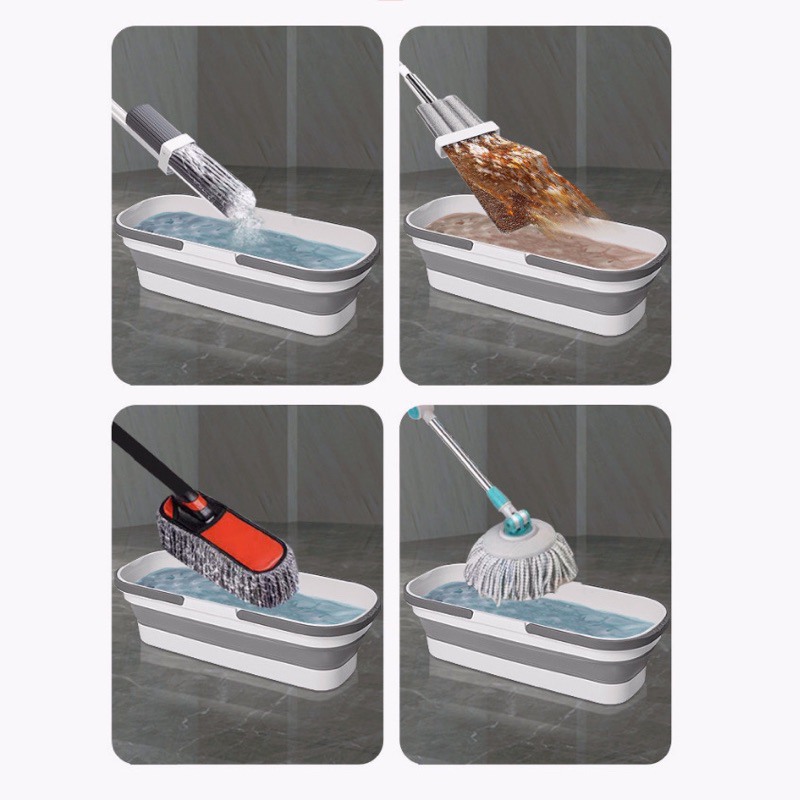*only bucket* Foldable mop bucket silicone washing mop bucket ...