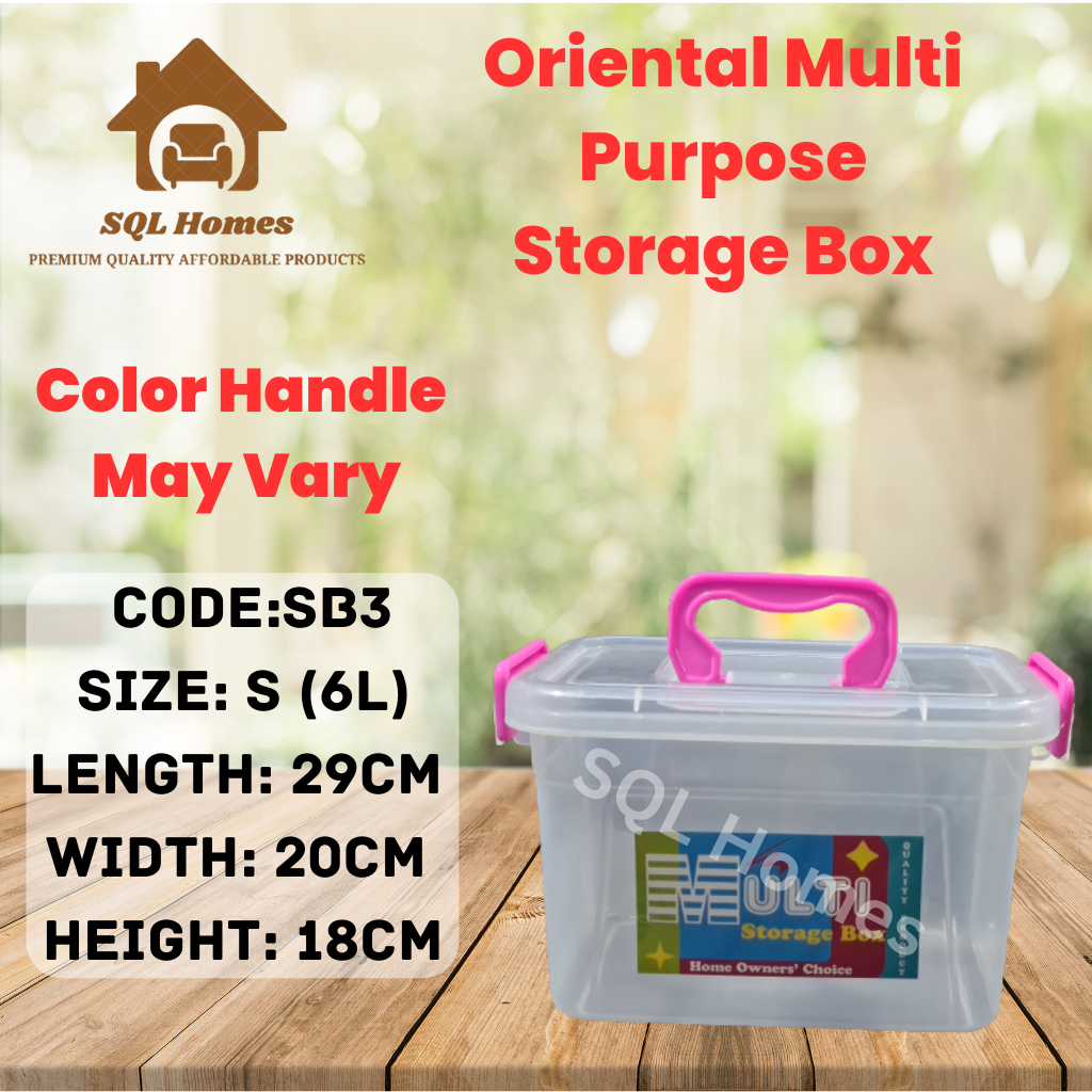 Oriental Durable High Quality Multi-Purpose Storage Box w/Handle Small ...