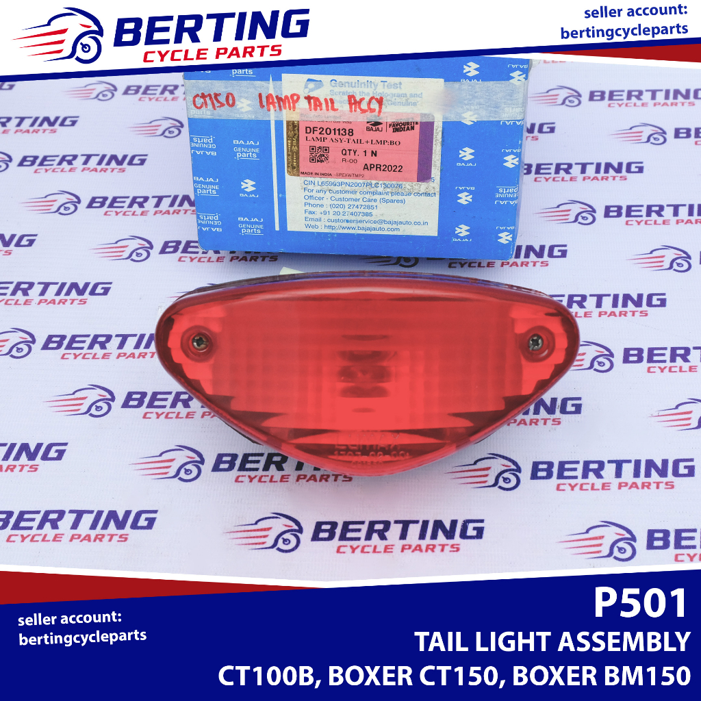 TAIL LIGHT ASSEMBLY Boxer CT150 Genuine DF201138 | Shopee Philippines