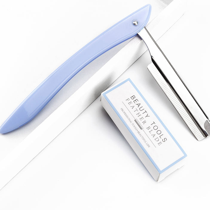 Foldable eyebrow razor 10 pieces eyebrow trimming blades stainless ...