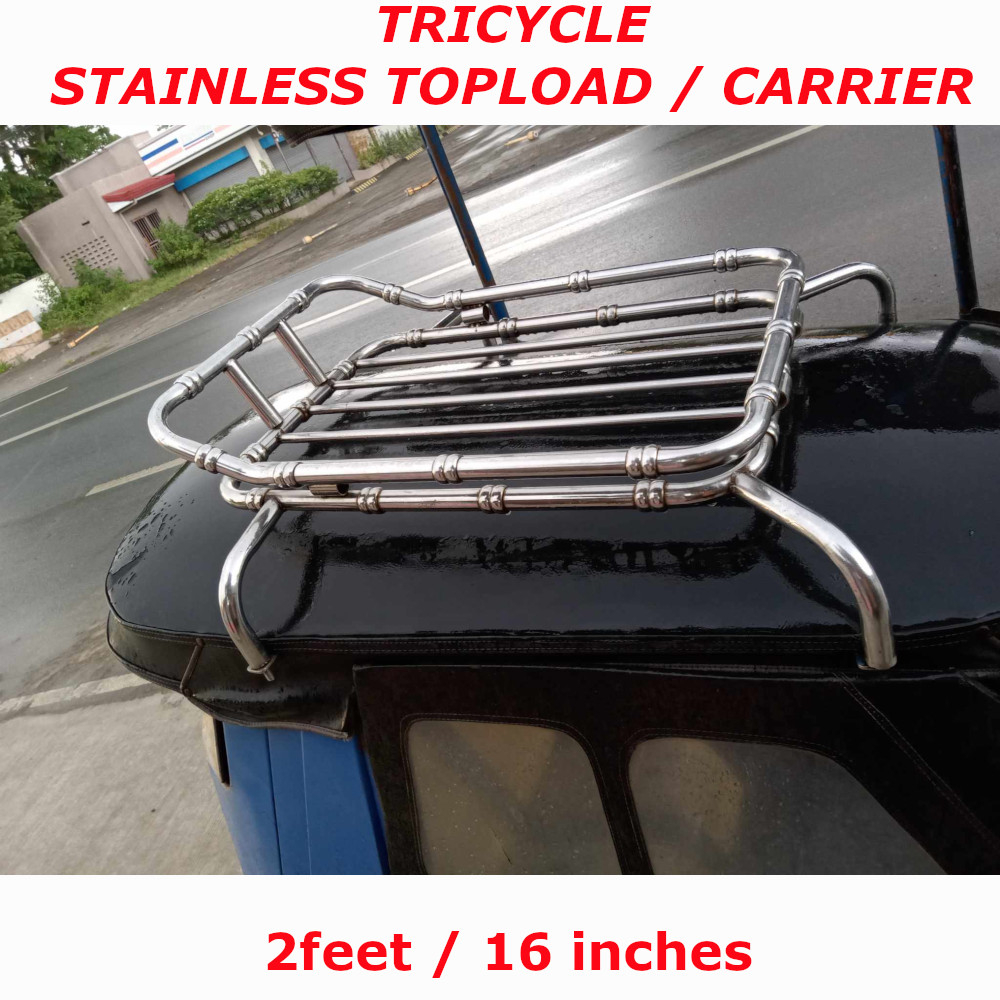 Stainless Top Load Carrier for TRICYCLE , With RING DESIGN | Shopee ...