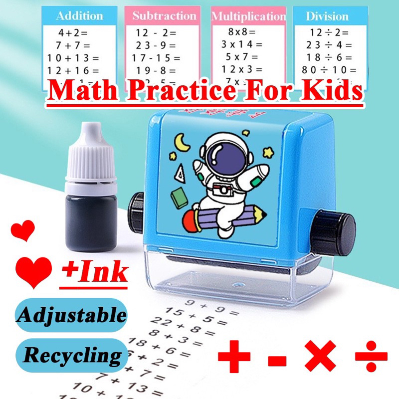 Number Rolling Stamp Addition And Subtraction Seal Stamp Math Practice ...