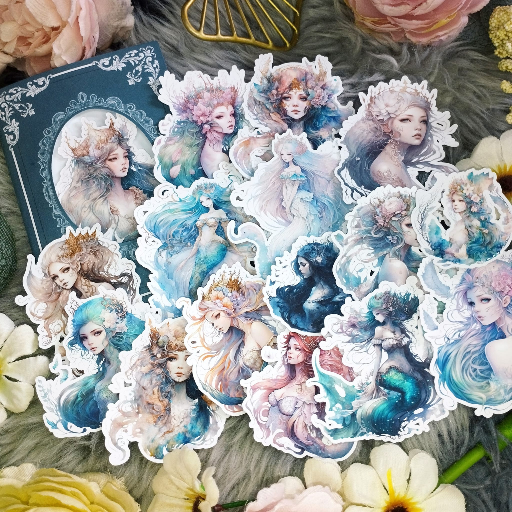 12 PCS Mermaid Goddess Girl Stickers | Shopee Philippines