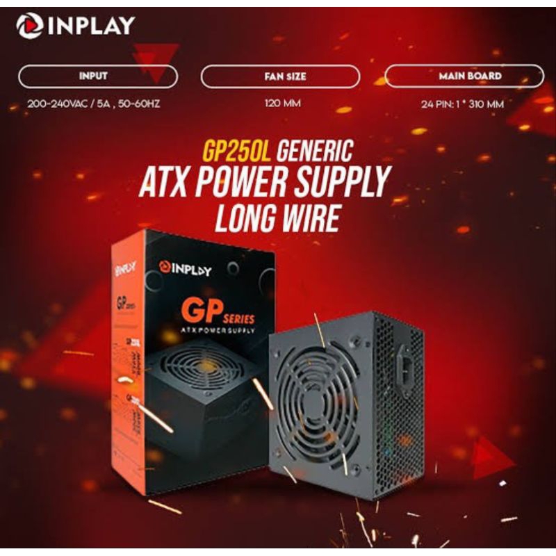 Inplay GP250L POWER 800W GENERIC PSU (Rated Power 250watts) with 6Pin ...
