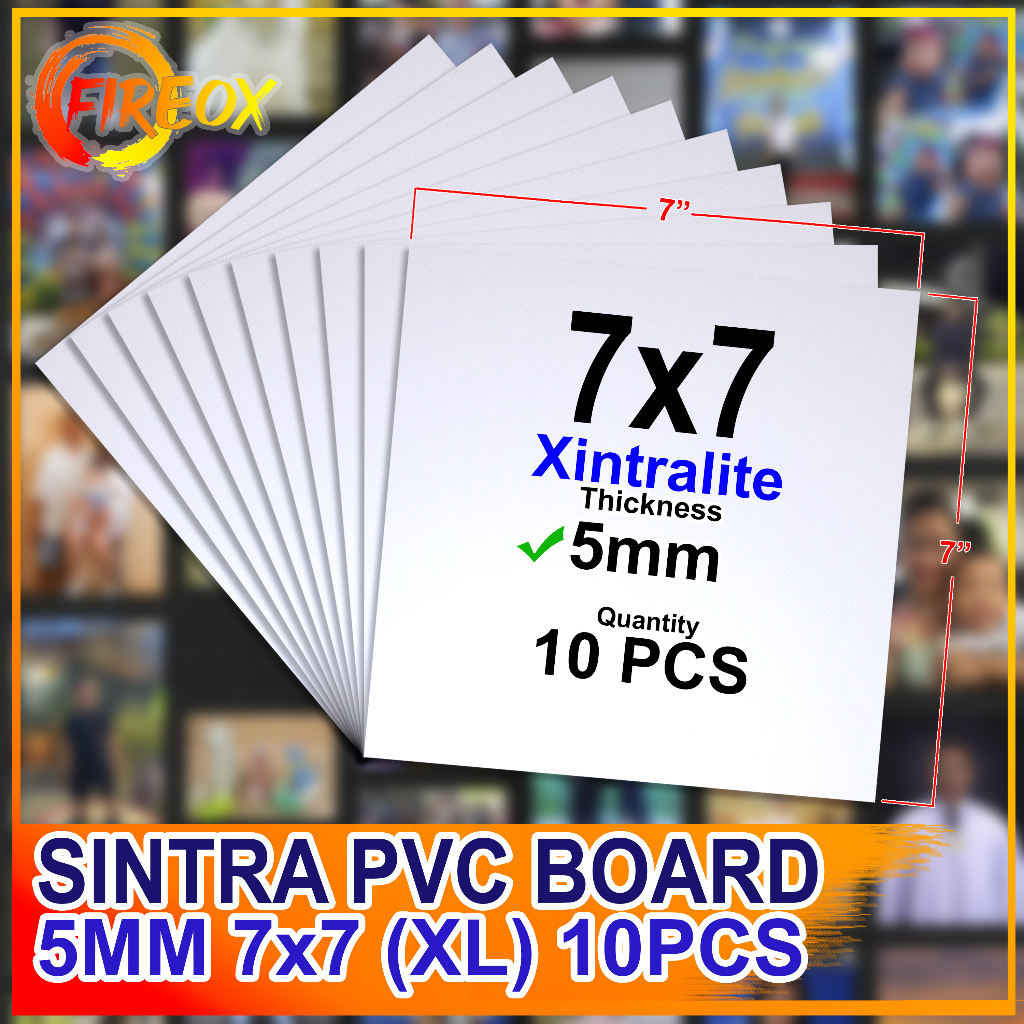 SINTRA PVC BOARD | 7X7 5mm | 10 PCS | Shopee Philippines