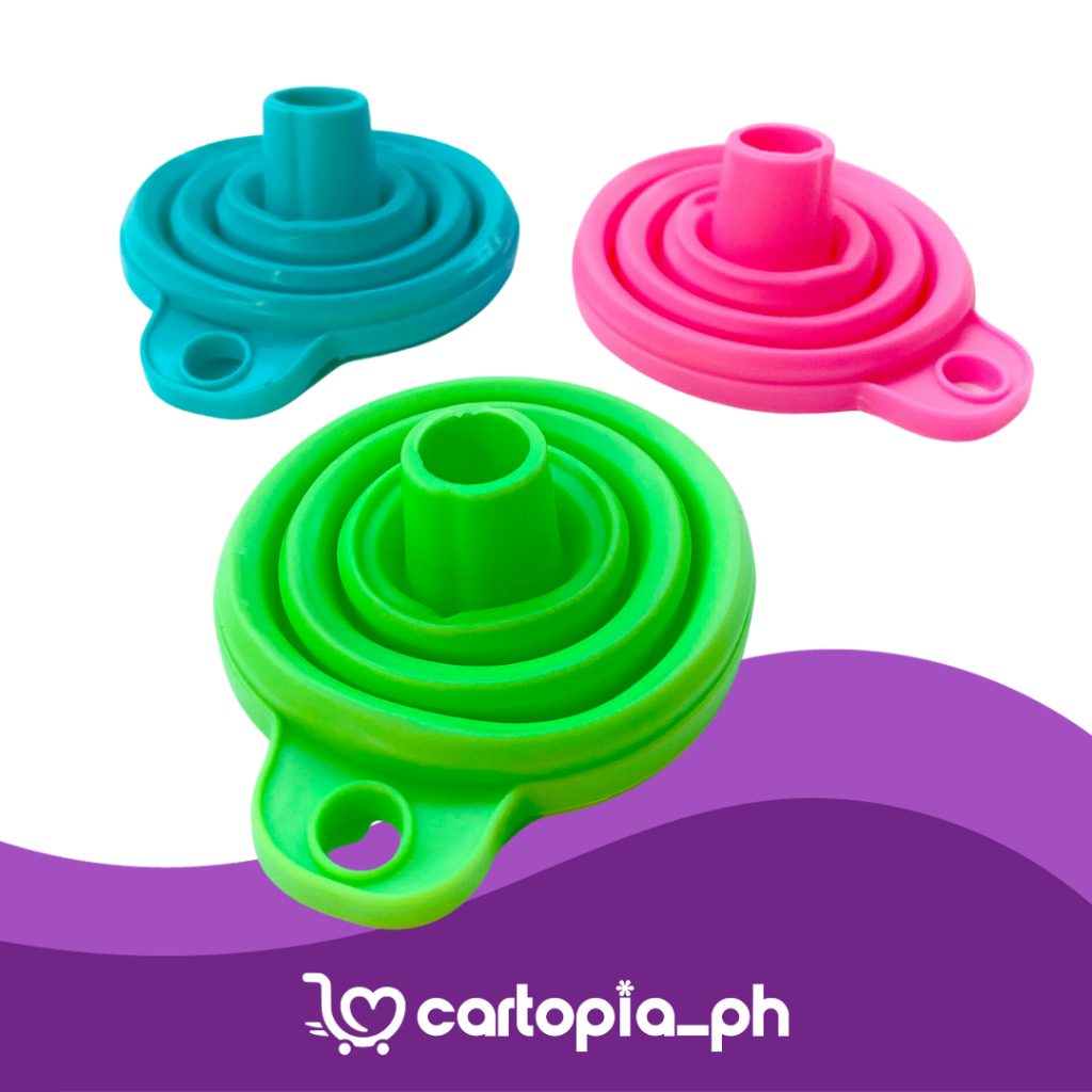 CARTOPIA_PH Mini Foldable Silicone Funnel Food Grade Retractable Funnel ...
