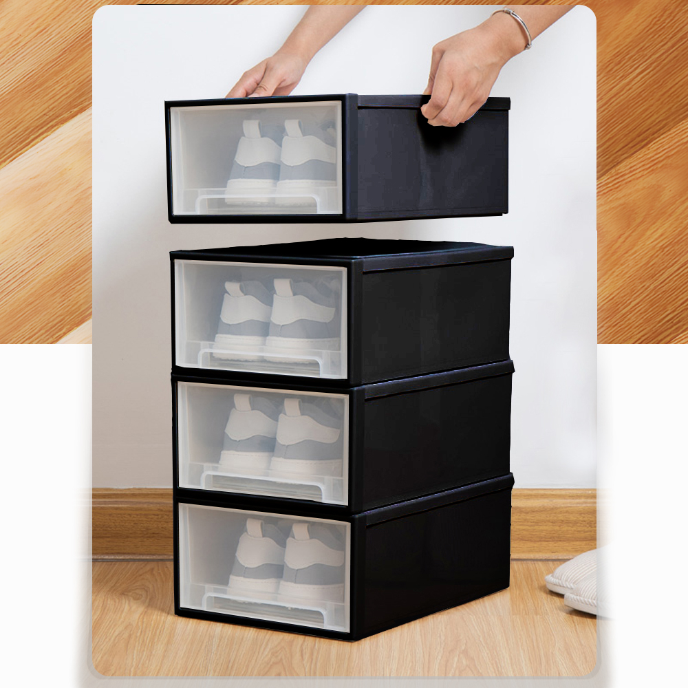 Large Size Basketball Shoe Organizer Box Storag Hard Plastic Foldable ...