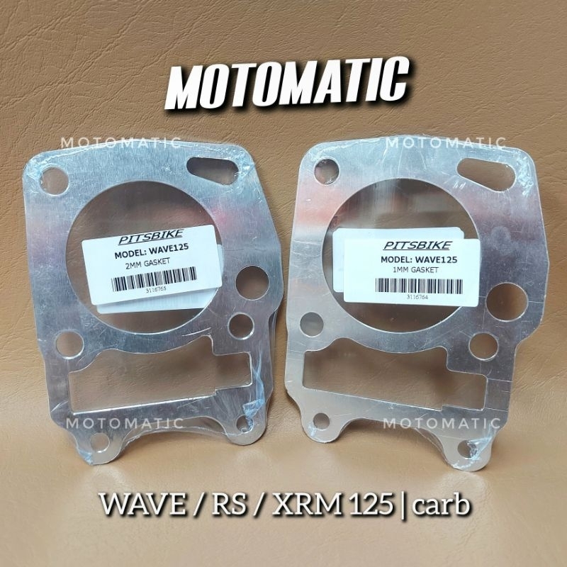WAVE / RS / XRM 125 (carb) | Alloy Bore Gasket (SAPA) 1MM & 2MM ...