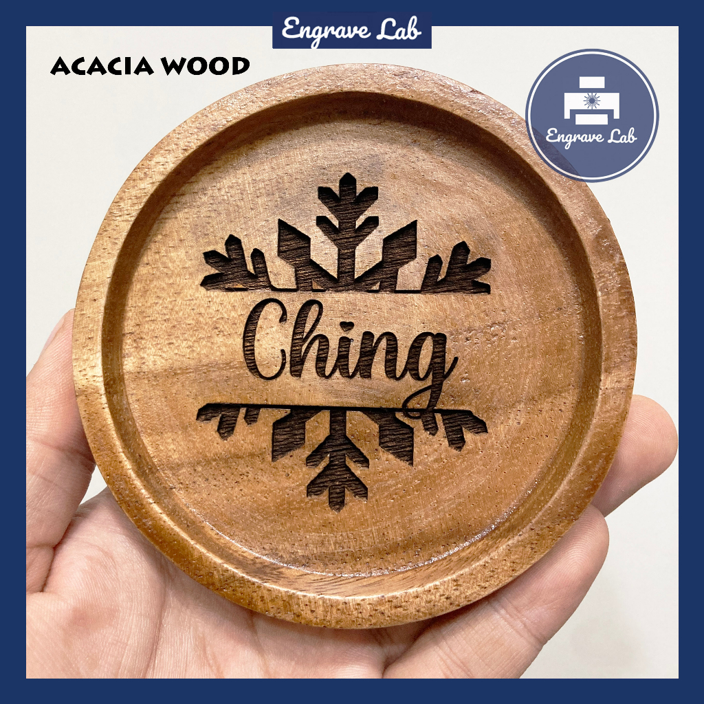 Personalized Laser Engraved Wood Coaster | Gift Tokens Souvenir ...