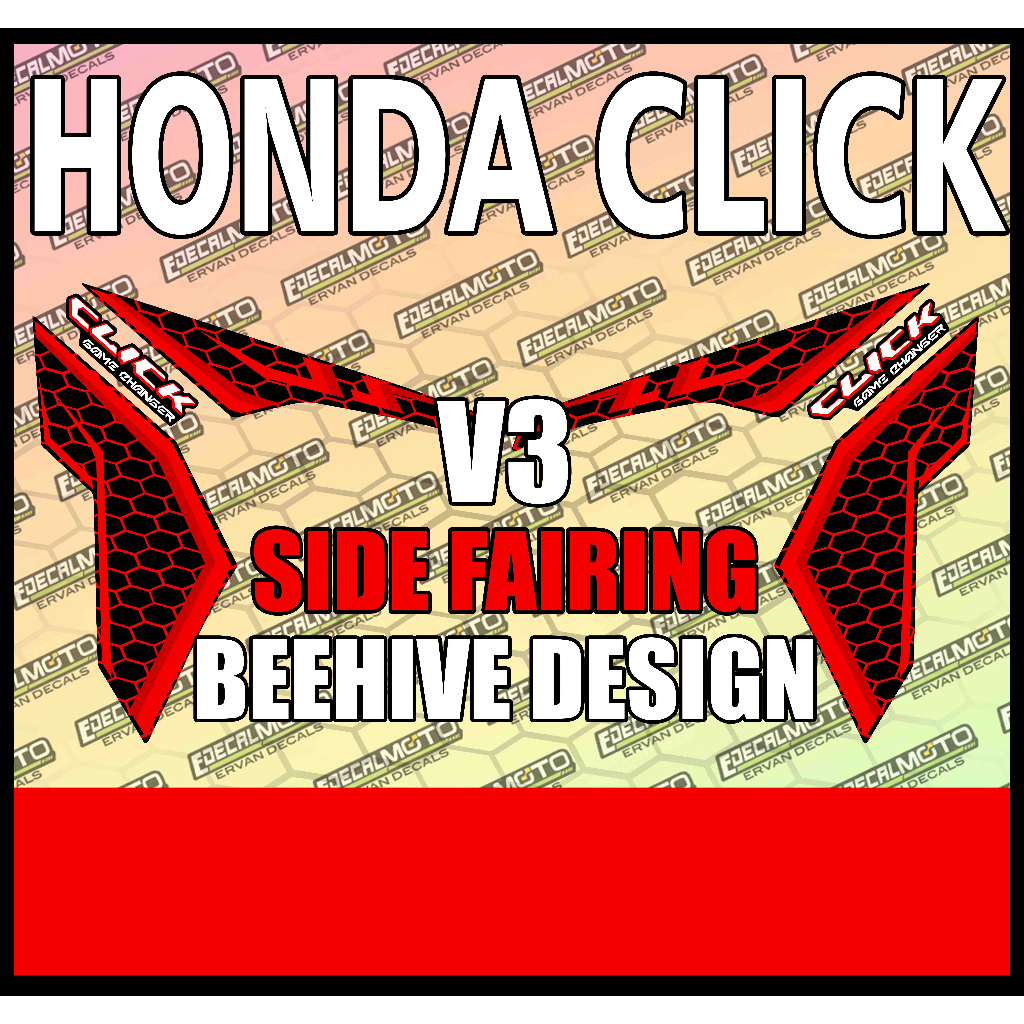 HONDA CLICK V3 2023 SIDE FAIRING HAYABUSA DESIGN | Shopee Philippines