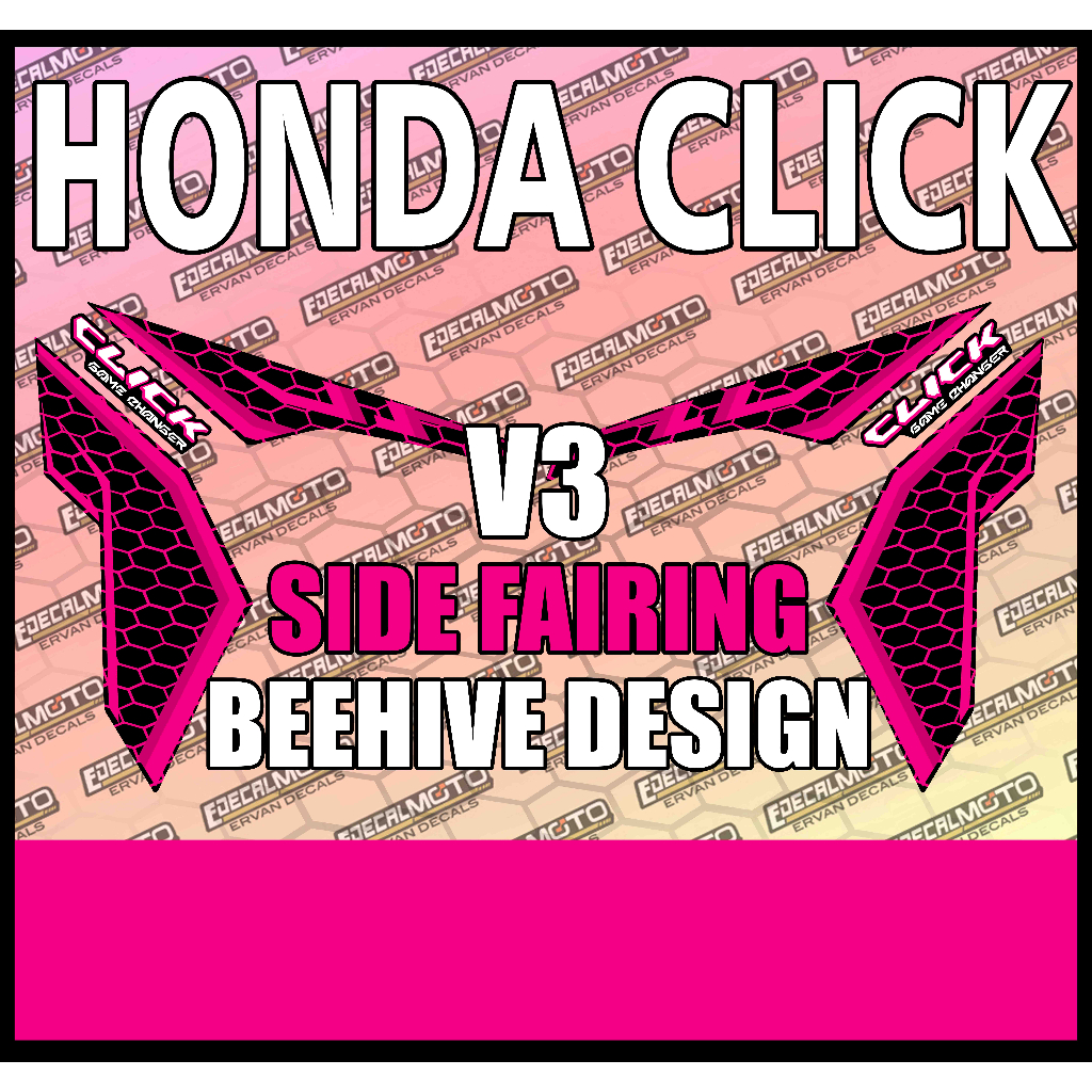 HONDA CLICK V3 2023 SIDE FAIRING HAYABUSA DESIGN | Shopee Philippines