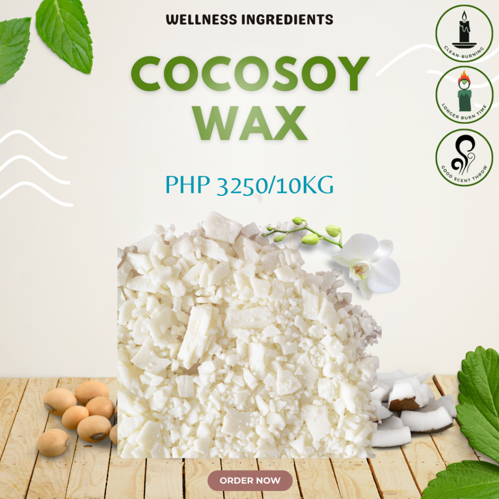 10KG 10% COCONUT + 90% SOY (COCOSOY) Wax for Candle Making 10KG ...