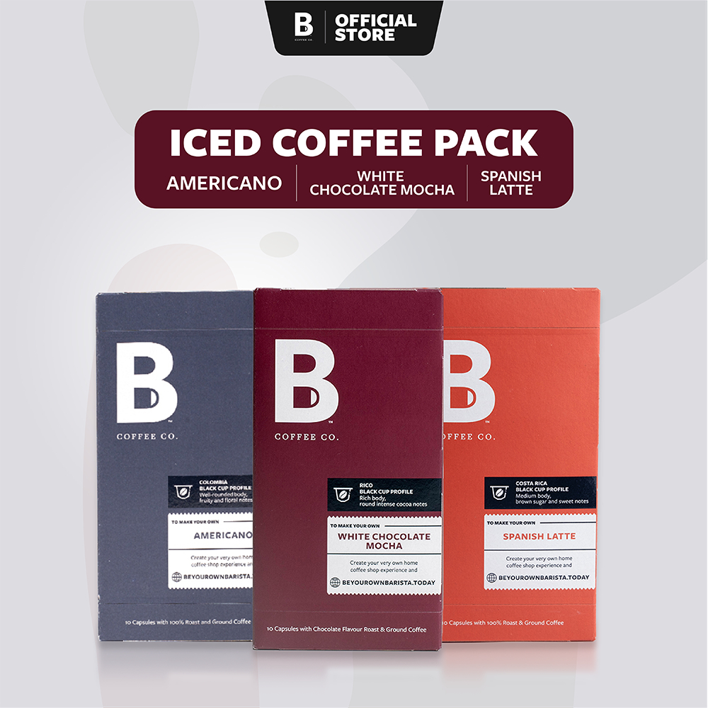 B Coffee Co. Iced Coffee Pack - 3 Packs of Nespresso Compatible Coffee ...