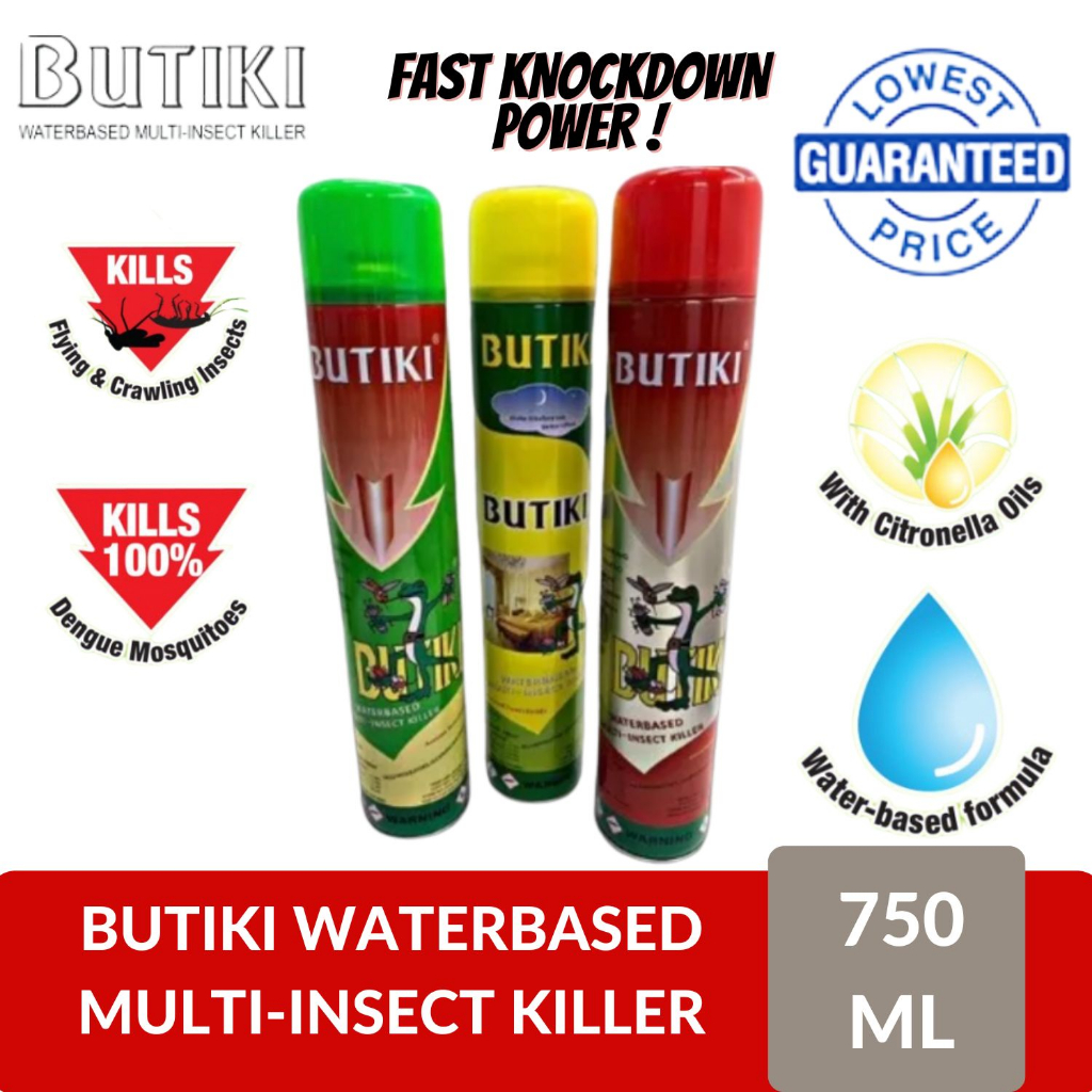 BEST PRICE Butiki Waterbased Multi insect Killer 750ml | Shopee Philippines