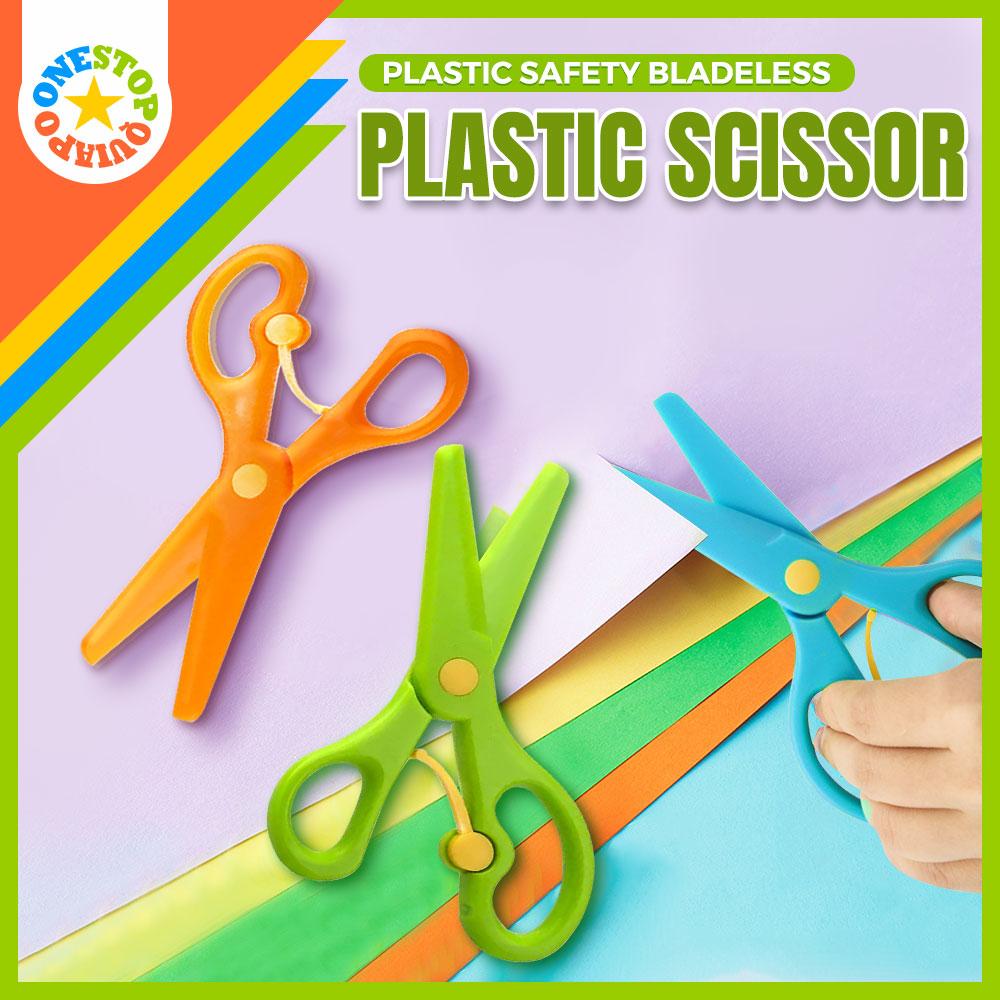 OSQ Bladeless Plastic Safety Learning School Training Craft Scissor For ...